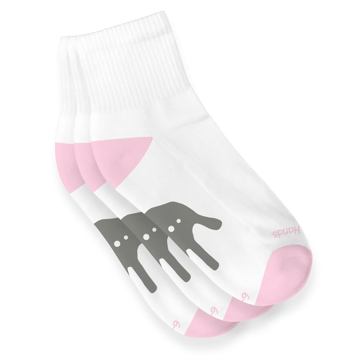 3 Pack Calcetines Niña Rosa C/Gris - Million Hands | Bodega Aurrera en ...