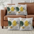 Abstract Ink Pillow Covers Set of 2, Green Yellow Blue Ink Splatter ...