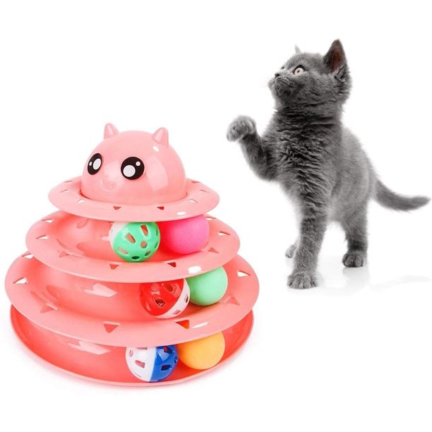 ThreeLayer Turntable Toy,Intelligence Interactive Cat Toys,Pet ...