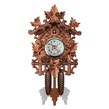 Minimalist Cuckoo Clock with Chimer, Pendulum, Battery Powered Bird ...