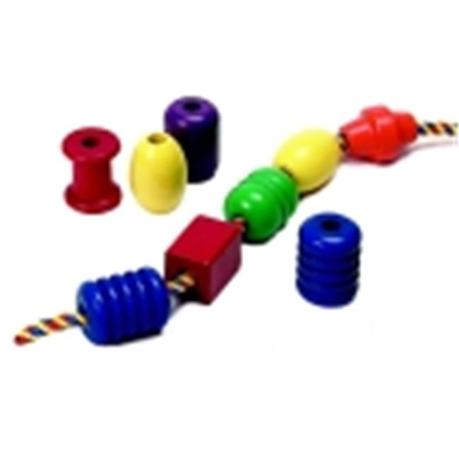 Pepperell Braiding Wood Assorted Shape Jumbo Lacing Bead - 2 inch ...