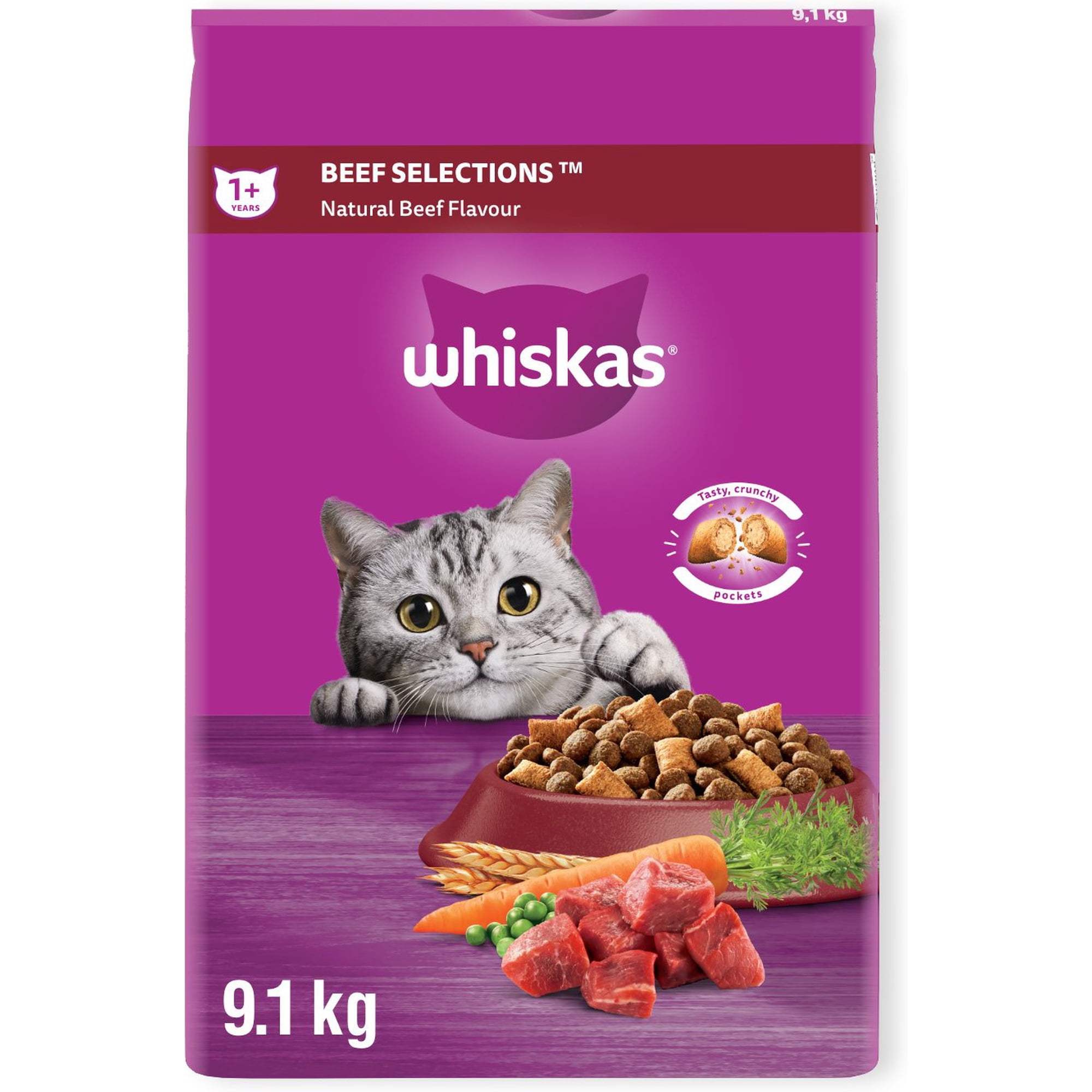 Click here for Whiskas Beef Selections Adult Dry Cat Food  9.1-Kg... prices