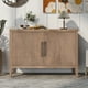 Rustic Storage Cabinet, Modern Console Table with 2 Metal Handles and 2 ...