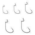51-Piece Carbon Steel Offset Fishing Hooks Set Wide Gap Worm Hook Bass ...
