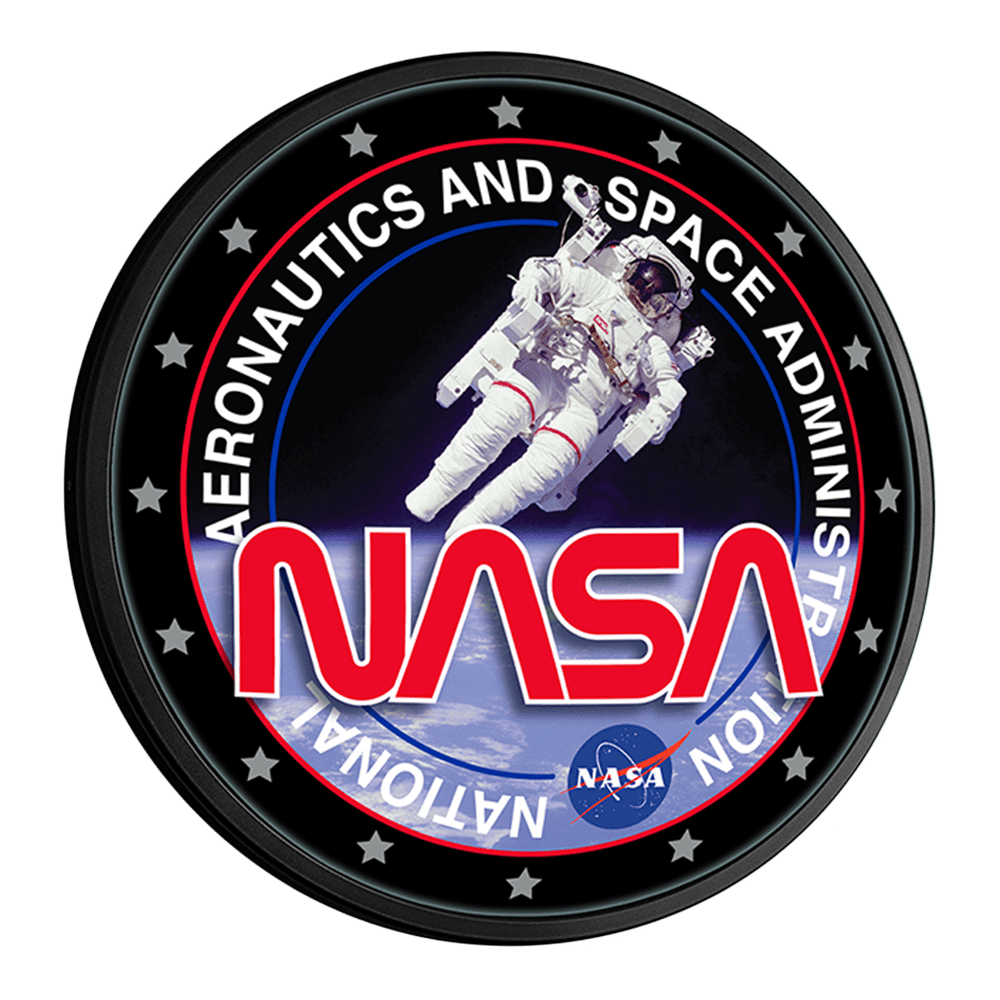 NASA: Space Walk - Round Slimline Lighted Wall Sign - Walmart.com