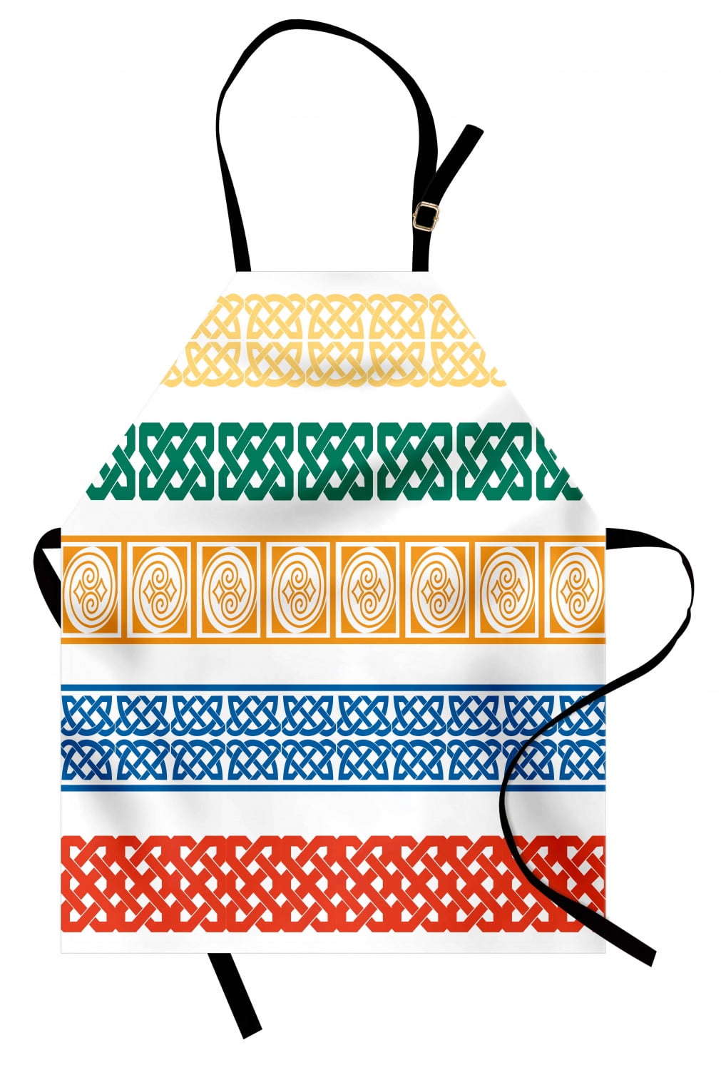 Ethnic Apron Various Type Color Tiles Greek Culture Folk Vintage Grid ...