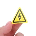 DEEPCRAFF 200Pcs Electric Danger Sticker Yellow Triangle Adhesive ...