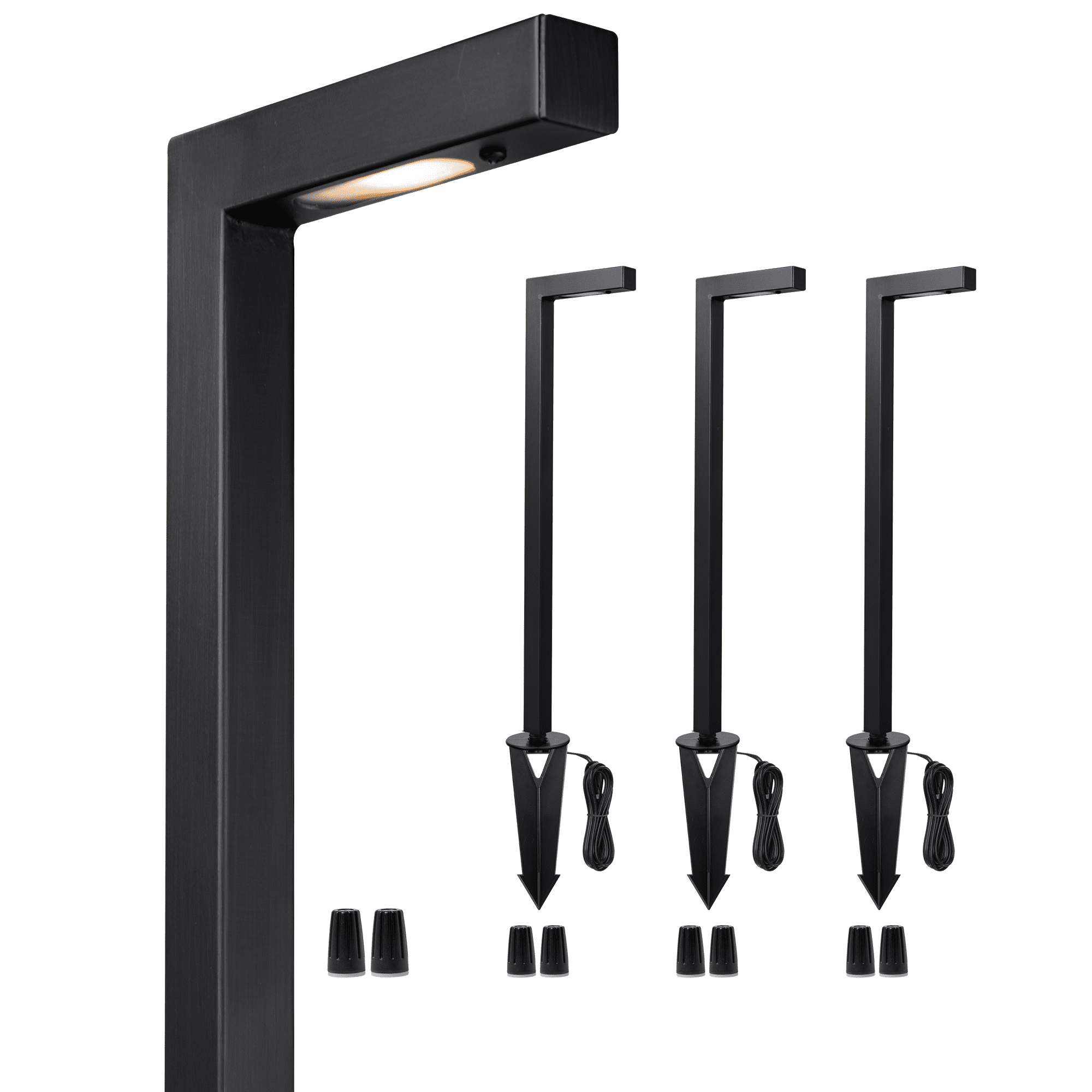 Gardenreet Brass Pathway Lights Black, Outdoor LED 12V Low Voltage ...
