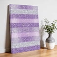 Canvas Wall Art Abstract Purple Stripe Canvas Art Print White Stripes ...