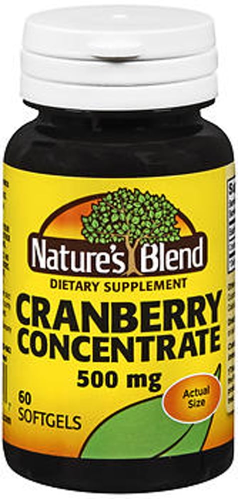 Nature's Blend Cranberry Concentrate Softgels, 500 mg, 60 Count ...