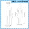 4 Pair Acrylic TOILET Sign Stickers Public Toilet Sign for Wall Door ...