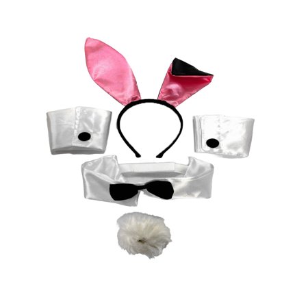 Rabbit Ear Hairhoop Collar Set Role Play Props Ball Cosplay Accessories ...