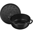 Staub Cast Iron 2.5-qt Braiser with Dragon Lid - Matte Black - Walmart.com