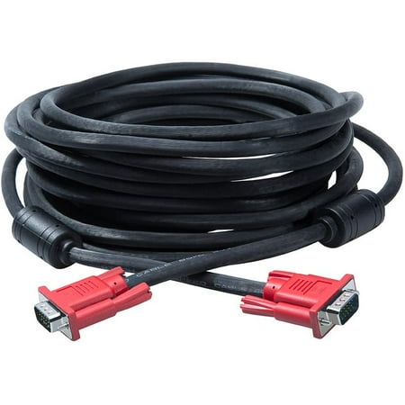 25ft VGA Cable Male to Male Connector with Dual Ferrite Cores 15 Pin ...