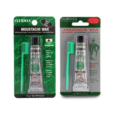 Clubman Neutral Moustache Wax, Easy Application, 0.50 oz - Pack of 6 ...