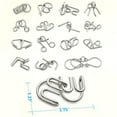 8 Wire Puzzle Pieces, Brain Teasers, Solve The Iron Rings, Unlock ...