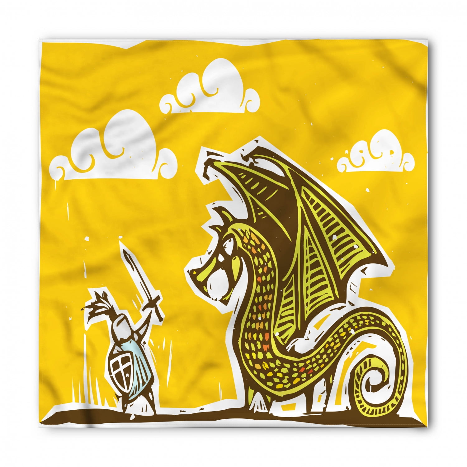Dragon Bandana, Knight with Dragon, Unisex Head and Neck Tie, by ...