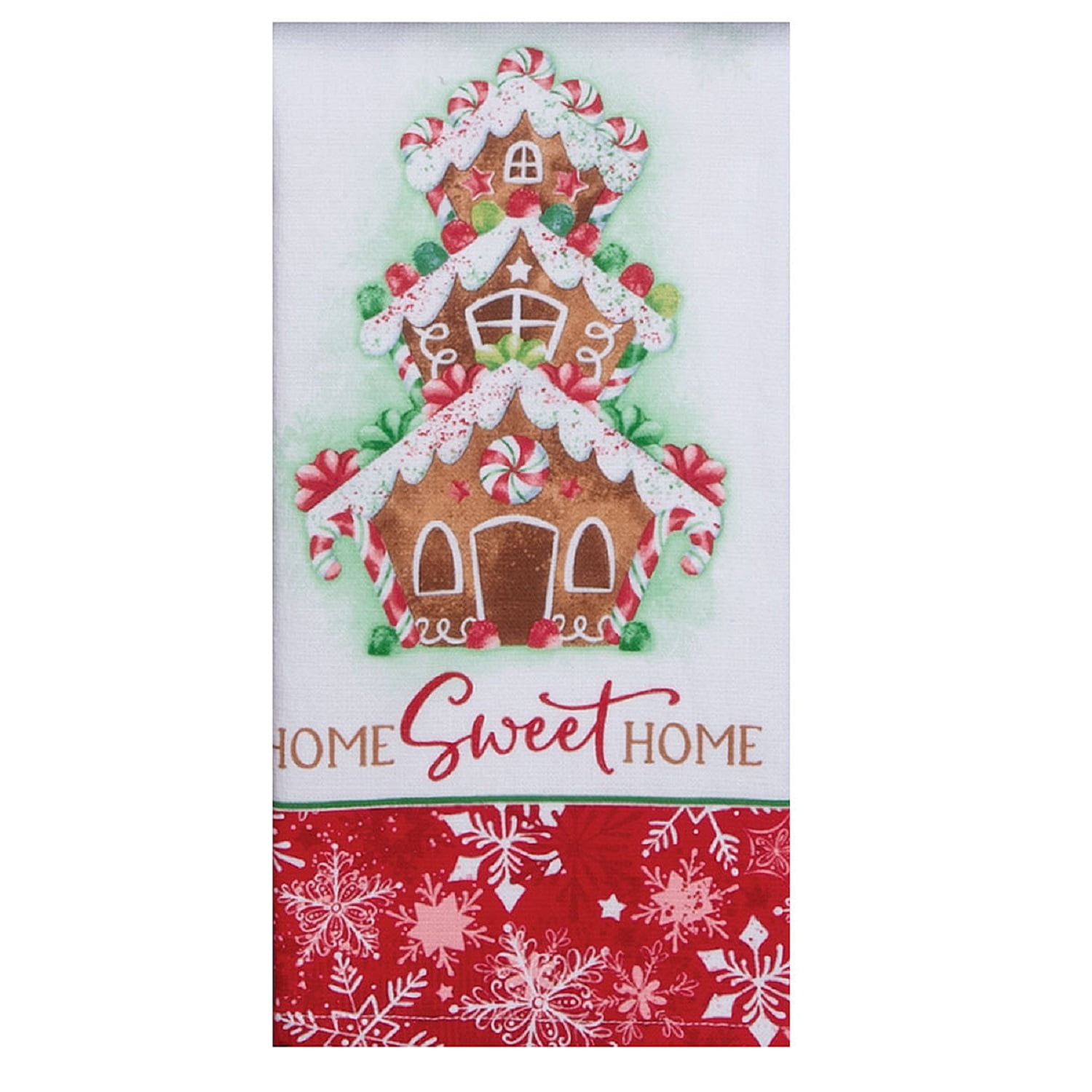 Home Sweet Home Gingerbread House Holiday Dual Purpose Kitchen Terry ...