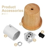 HEMOTON Light Bulb Socket Wooden Plastic Lamp Holder E27 Socket Bulb ...
