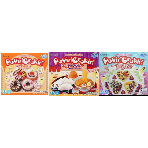 3 Pack Kracie Popin Cookin DIY Candy Kit, 3 Mixed Flavor (Bento ...