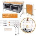 asdfgh Outdoor Folding Table Aluminum Lightweight Height Adjustable ...