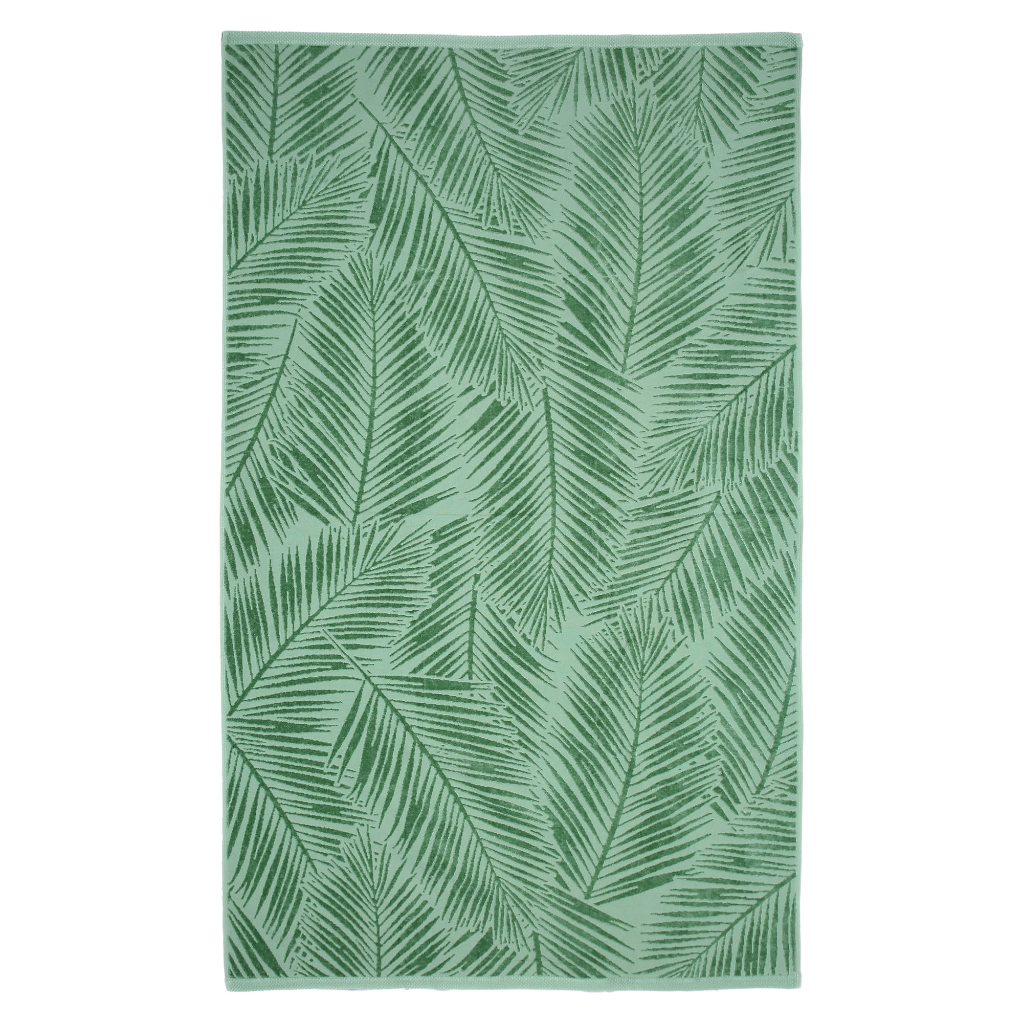 Click here for Hometrends Cotton Beach Towel  Sculpted Palm Green... prices