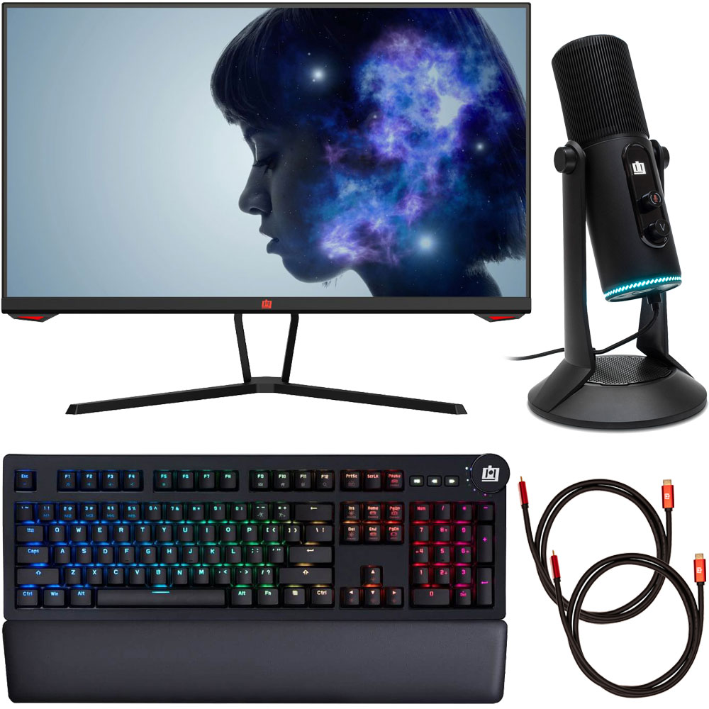 Deco Gear 25" Gaming Monitor, 1080P FHD, 144Hz Bundle with Keyboard and ...