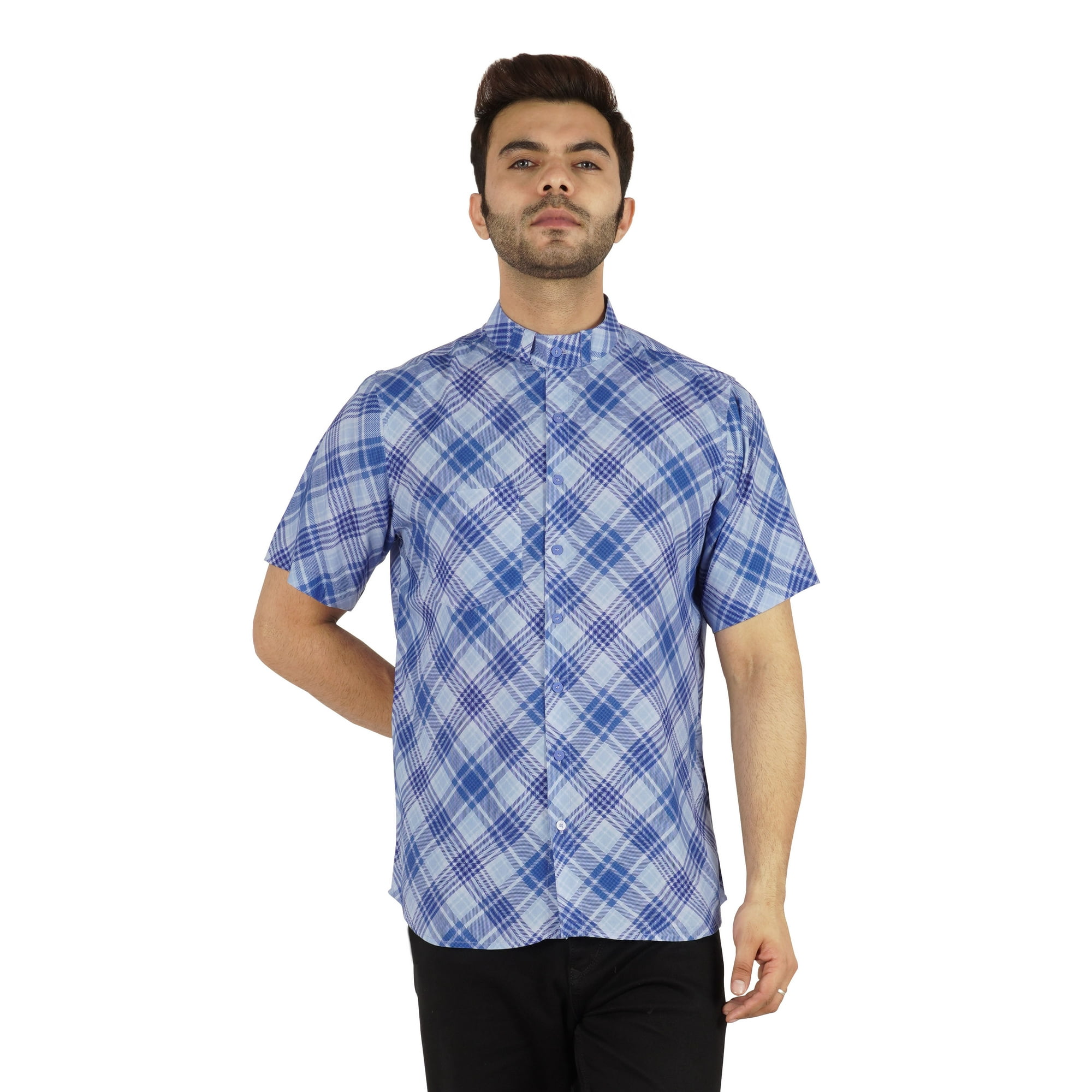 Click here for Inkmeso Regular Fit Designer Mandarin Collar Shirt... prices
