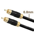 RCA Digital Audio Coaxial Cable 24K Gold Plated Connectors S/PDIF RCA Male to RCA Male for Home ...