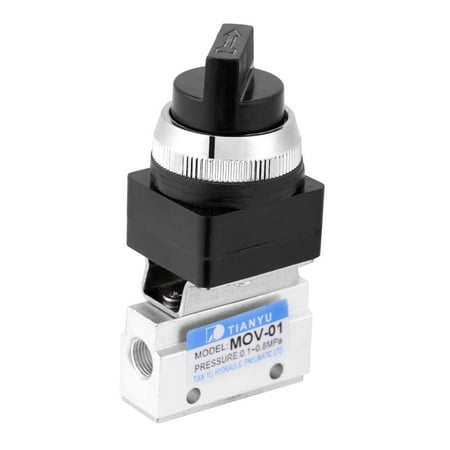 MOV-01 Pneumatic Mechanical Valve 2-Position 2-Way G1/8 Air Hand Control Valve for Pressure ...