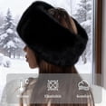 Costeam Faux Fur Thickened Headband，Soft Plush Wide Headband for ...