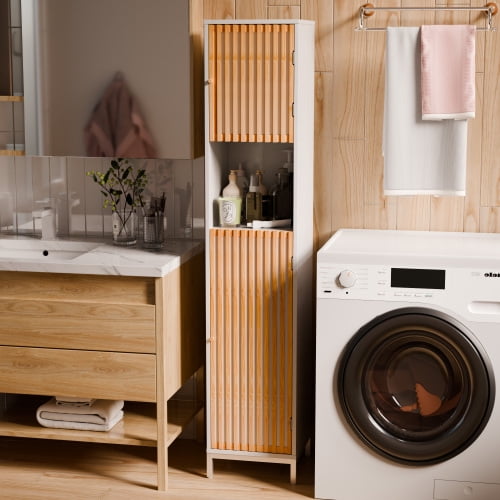 Click here for Zhiyang Bathroom Tall Storage Cabinet With Bamboo... prices