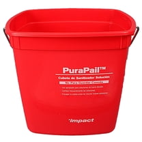 Impact Products PuraPail, 6 Qt Red Sanitizing Bucket, High Density ...