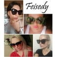 Feisedy Retro Cat Eye Sunglasses Women Men Vintage Square Cateye Uv400