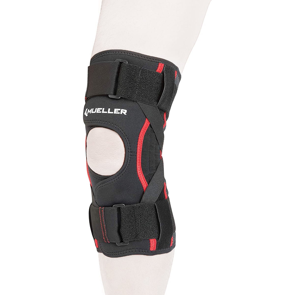 Mueller Omniforce Adjustable Knee Stabilizer Brace - L/XL - Black ...