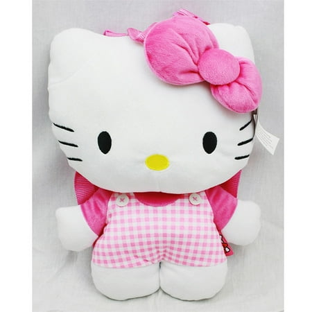 Plush Backpack - Hello Kitty - Pink Checker Pattern New Soft Doll Toys ...