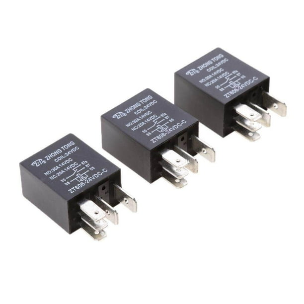 destyer 3 Pieces 24V 30A Car Automotive Van Boat Electronic 5 Pin SPST ...