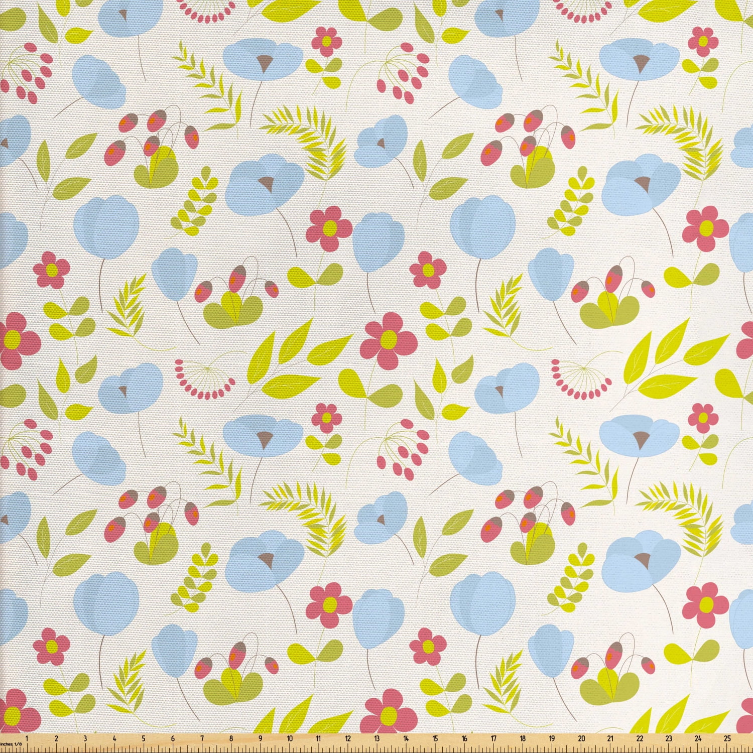 Spring Sofa Upholstery Fabric by the Yard, Pastel Repetitive Pattern ...