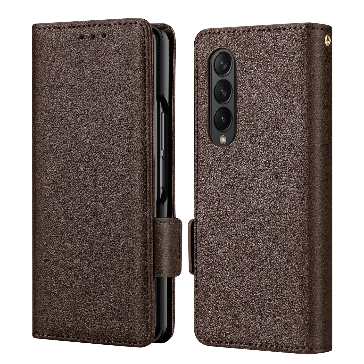 Liwarace Case for Samsung Galaxy Z Fold 4 5G Fine Leather PU Leather ...