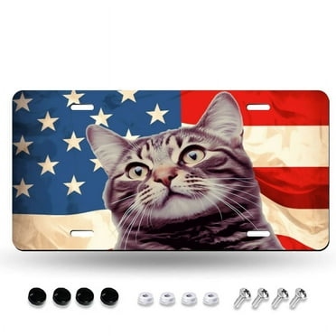 1 Pcs Symbolic Cross with American Flag License Plate Frame,License ...