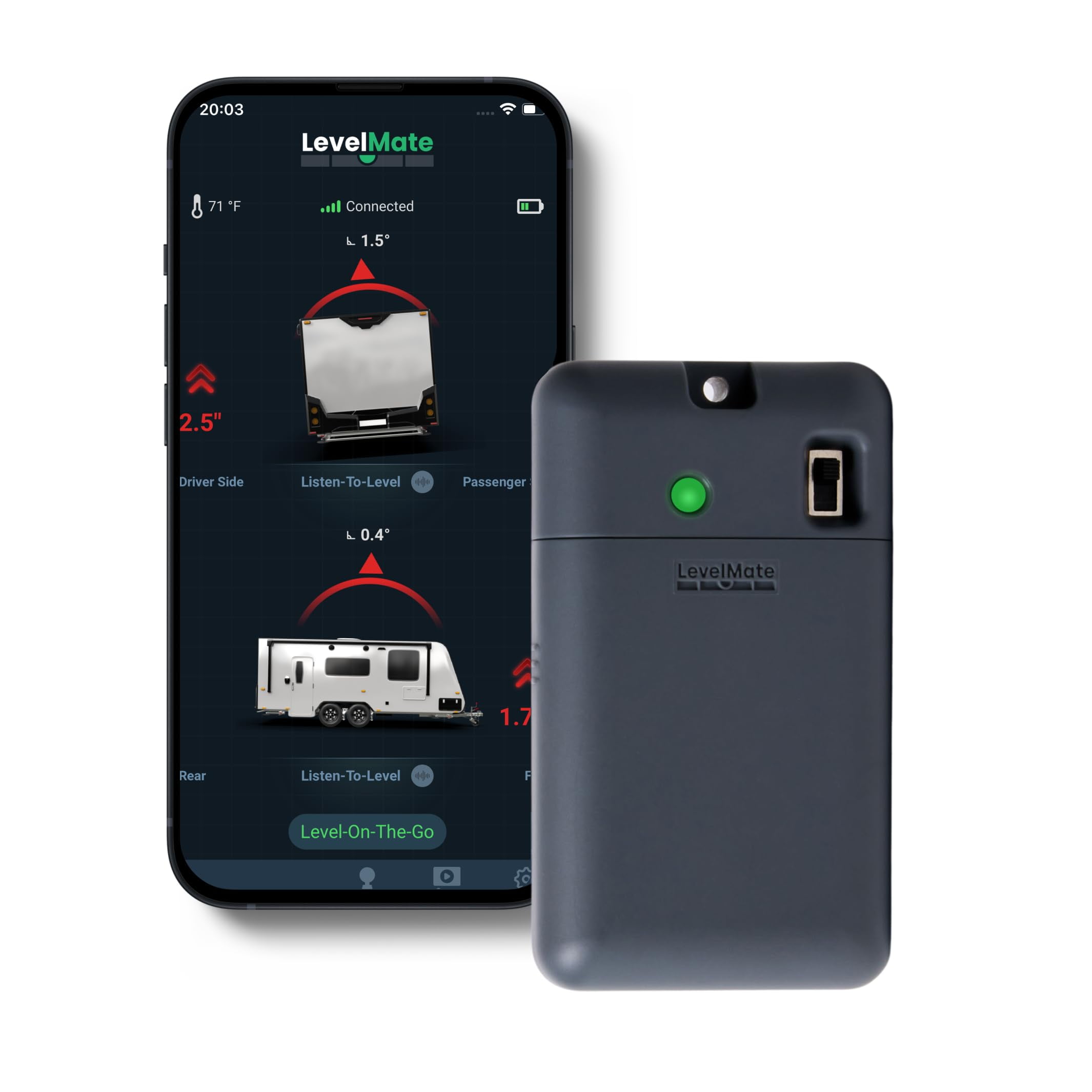 LogicBlue Technology LevelMateMAX Wireless RV Leveling System Bluetooth ...