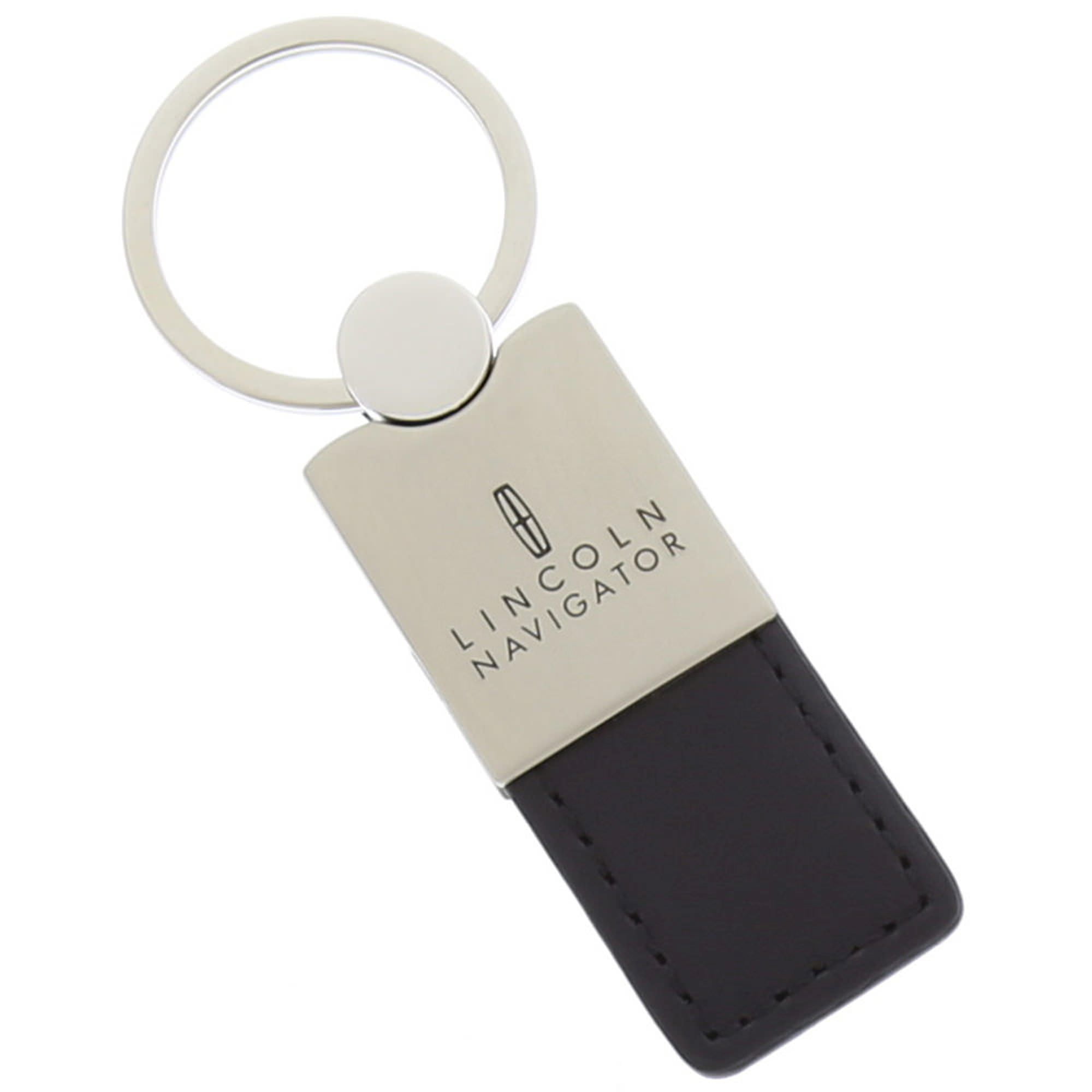 Lincoln Navigator Keychain & Keyring - Duo Premium Black Leather ...