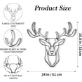 MODE HOME Black Deer Head Metal Wall Art, Minimalist Rustic Decor for ...