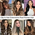 Clip in Hair Extensions Straight Per Set with 18 Clips 120G Double Weft ...