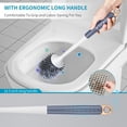 Silicone toilet brush set, 2-pack toilet brush and long handle with ...