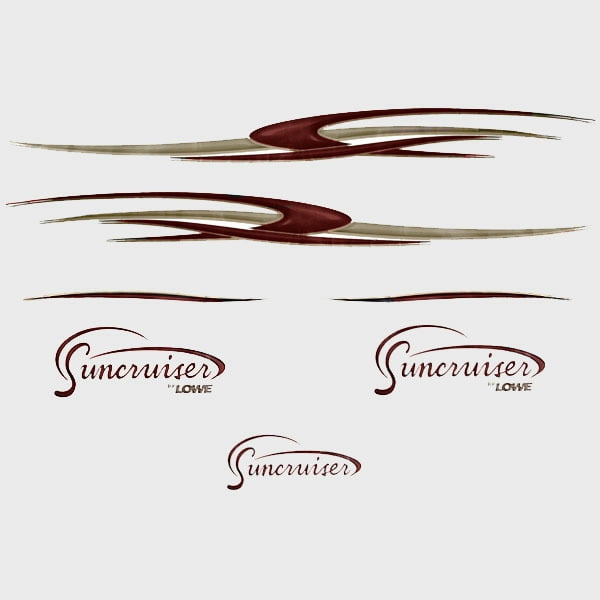 Suncruiser Pontoon Boat Graphic Decals 625518 | Burgundy Stickers (Kit ...