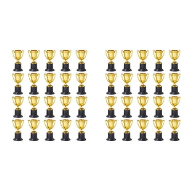 Shininglove Mini Trophies 24 Pack with Stickers 5 Inch Children Gold ...