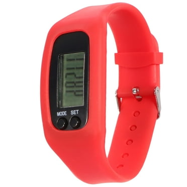 Pedometer Watch with LCD Display Simple Operation Walking Fitness ...