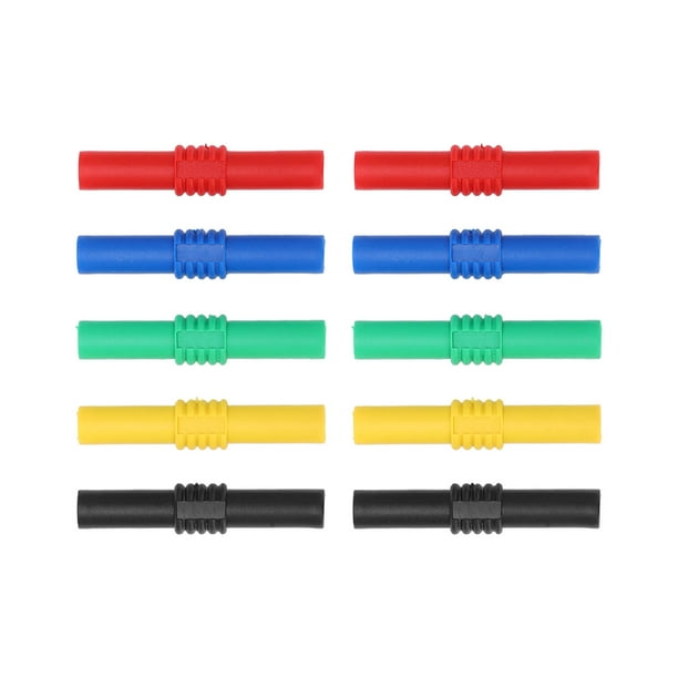 Banana Plug Adapter, 5 Colors Insulated Banana Socket 4mm PVC Sheath ...