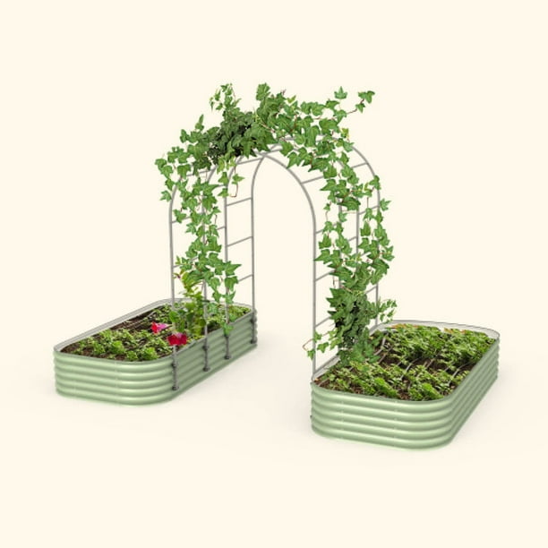 Vego Garden Modular Arched Trellis System Triple Section 4.5' Long ...